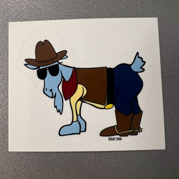 GOAT USA | Other | Goat Usa Cowboy Goat Sticker | Poshmark